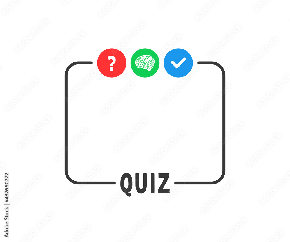simple frame like template of quiz game Stock Vector | Adobe Stock