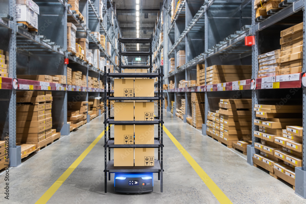 Autonomous robot delivery in warehouses with 5g wireless connection ...