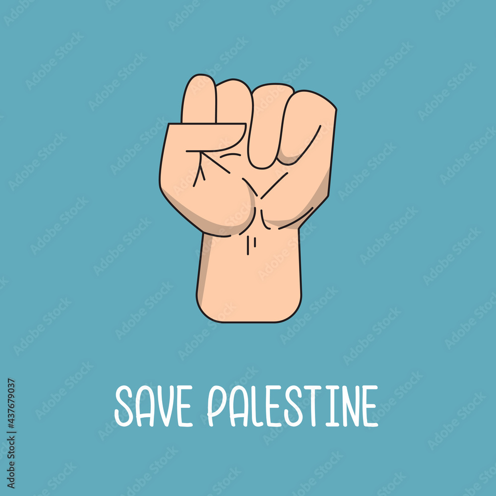 Save Palestine, Free Palestine, peace, not war illustration EPS Vector ...