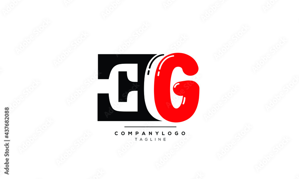 Alphabet letters Initials Monogram logo EG, EG INITIAL, EG letter Stock ...