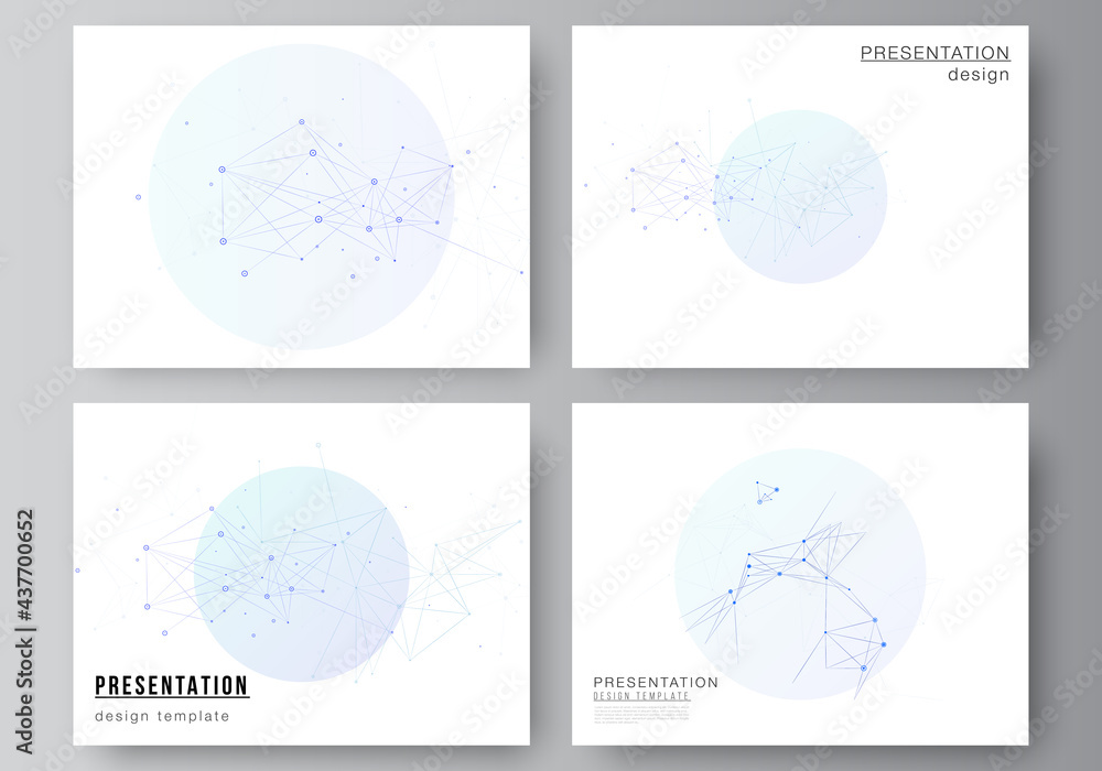 Vector layout of presentation slides design business templates ...