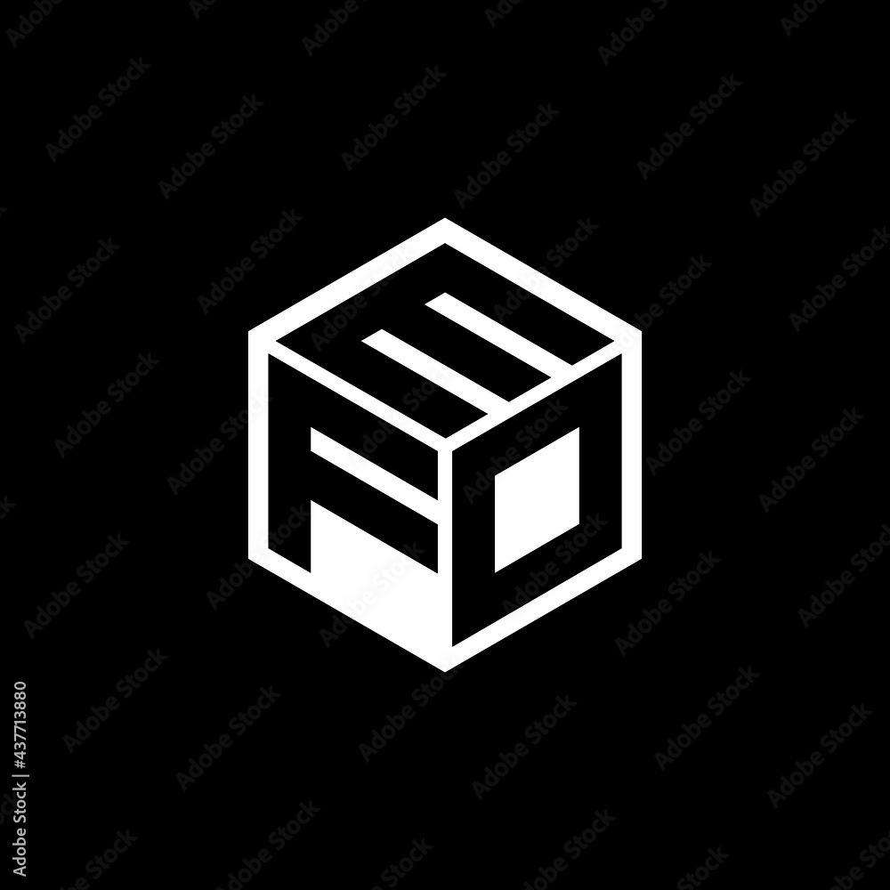 FDM letter logo design with black background in illustrator, vector ...