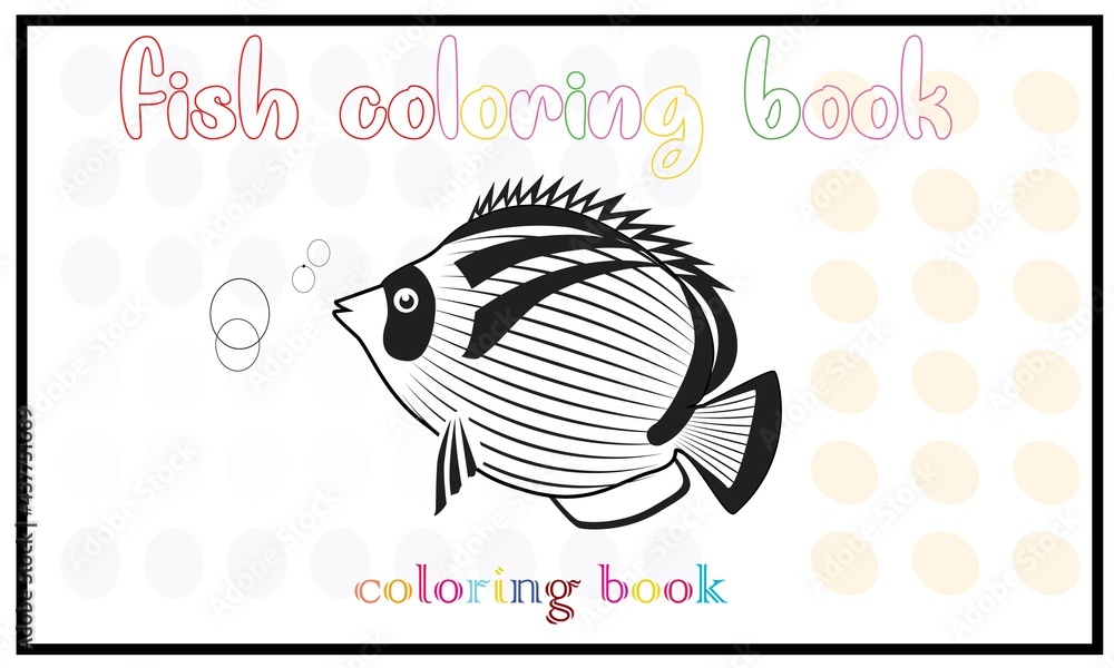 Hand drawing coloring pages for children and adults. A beautiful ...
