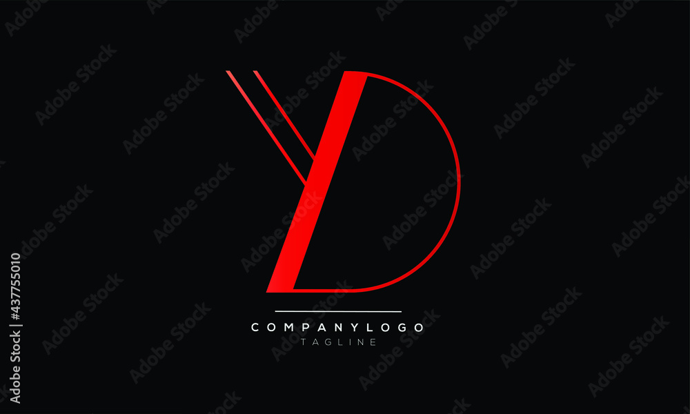 YD initials monogram letter text alphabet logo design Stock Vector ...