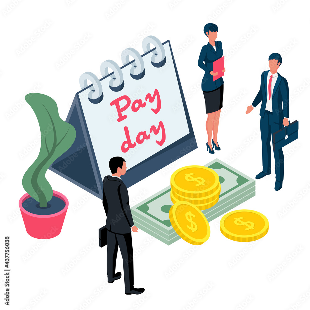 Pay day concept. Salary payment. Payroll concept. Vector illustration ...