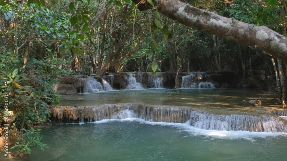 Different pattern of waterfall layer and waterflow in Huay Mae Khamin ...