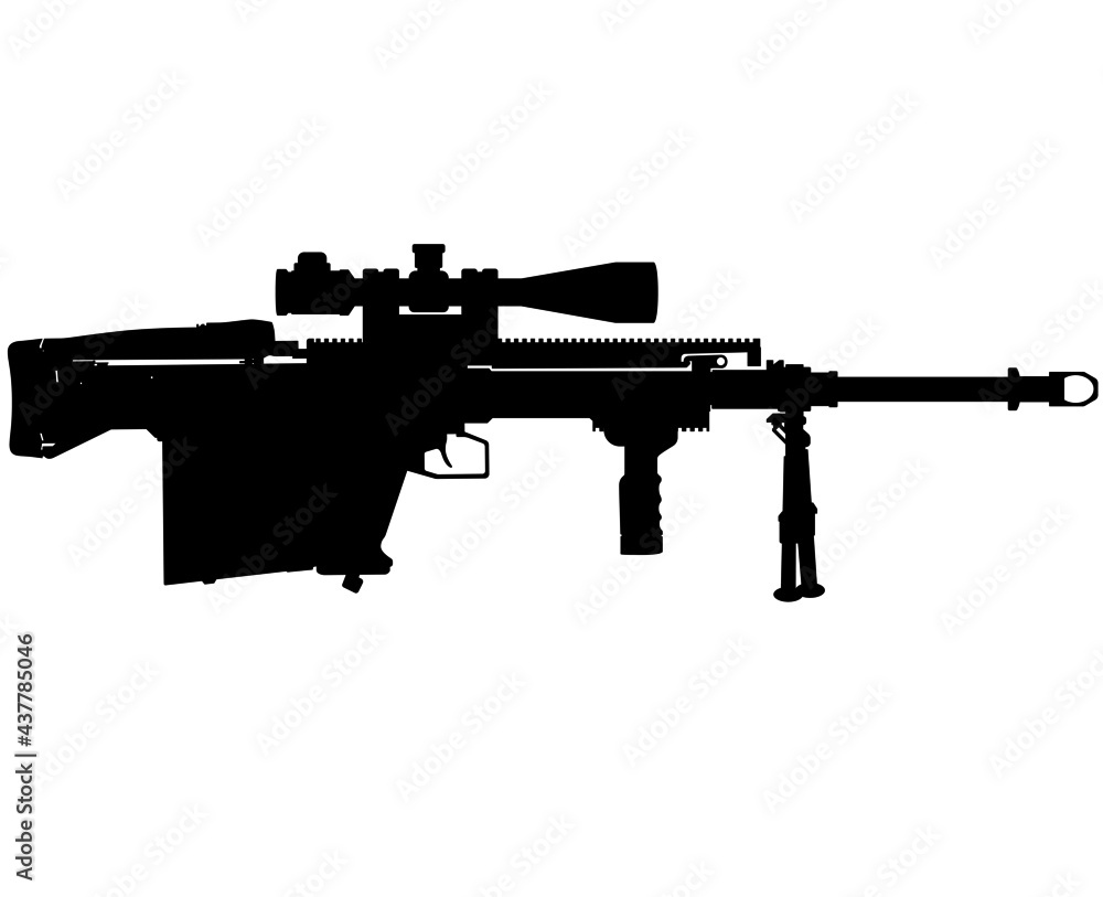 Vetor de anti materiel rifle, GM6 Caliber 50 BMG 12 × 99 NATO Bulpup ...