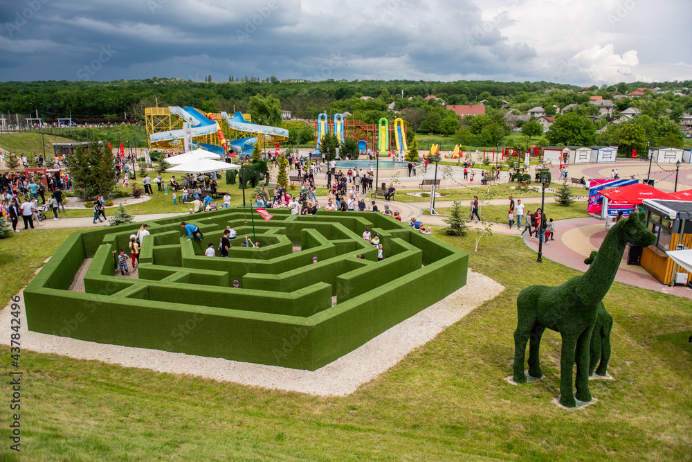 Orhey, Moldova, 06-06-2021. Amusement Park Orheiland in the city of ...