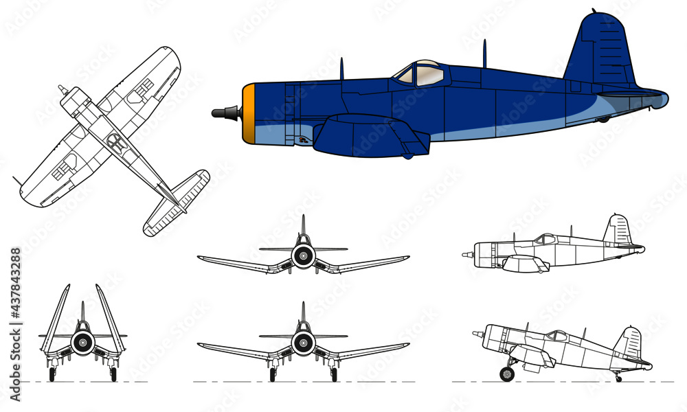 Corsair Blueprint Vector