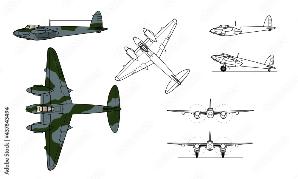 Photo & Art Print De Havilland Mosquito WWII fighter bomber aircraft ...