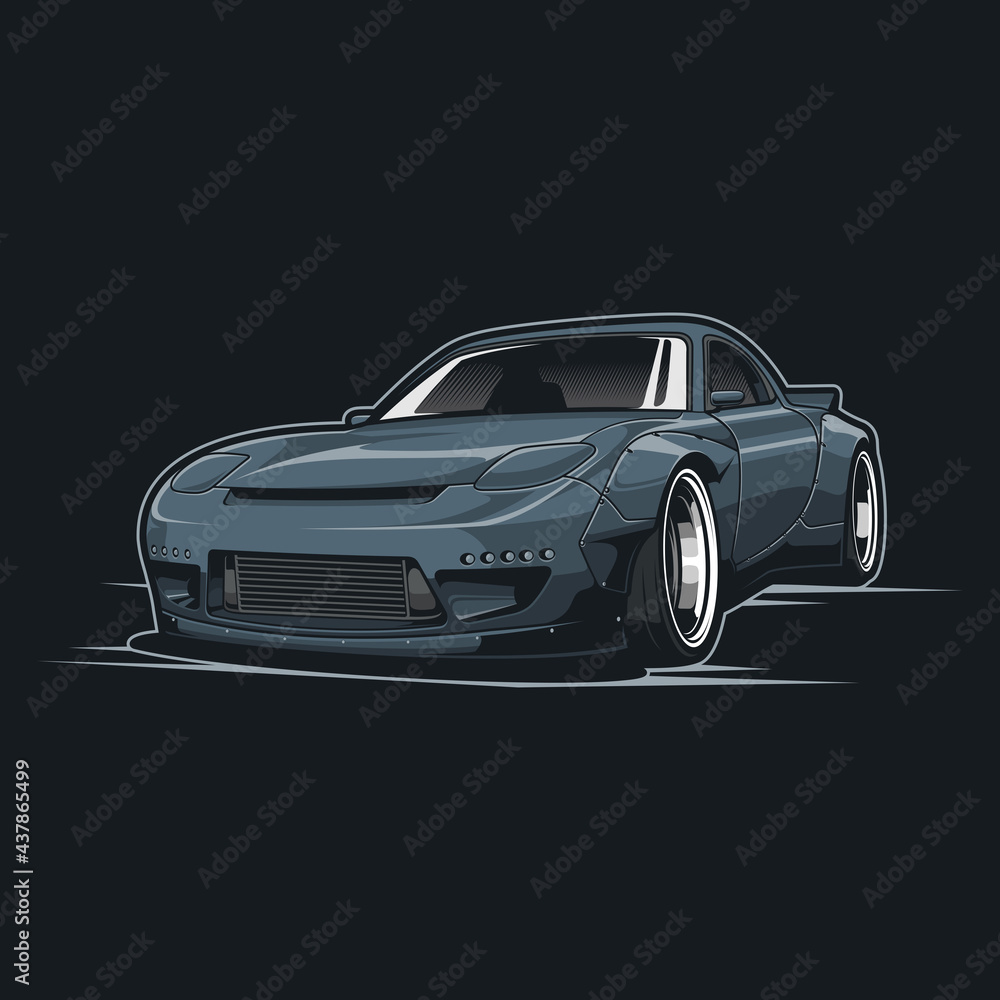 jdm car vector illustration Stock Vector | Adobe Stock