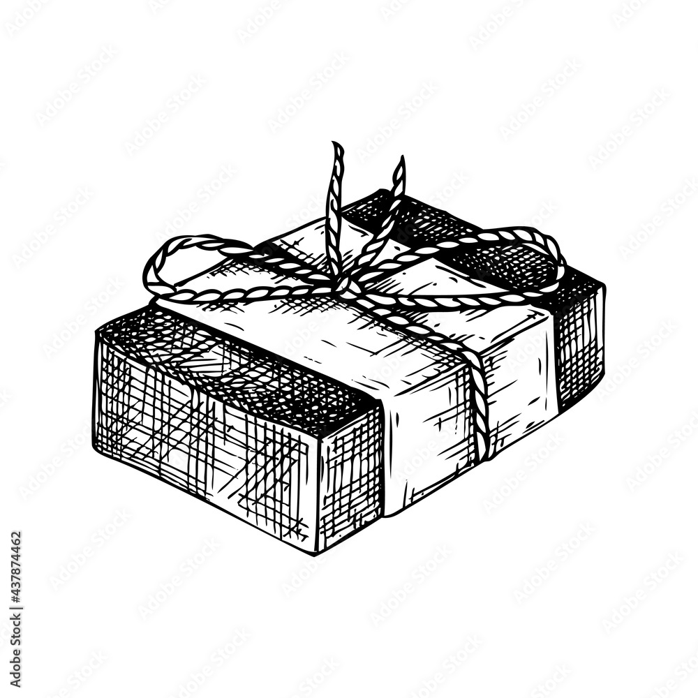 Hand-sketched aromatic soap illustration. Vector drawing of hand drawn ...