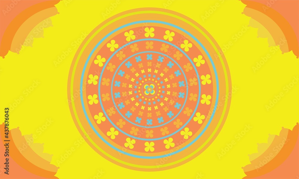Mandala coloring book for kids mandala coloring page yellow background ...