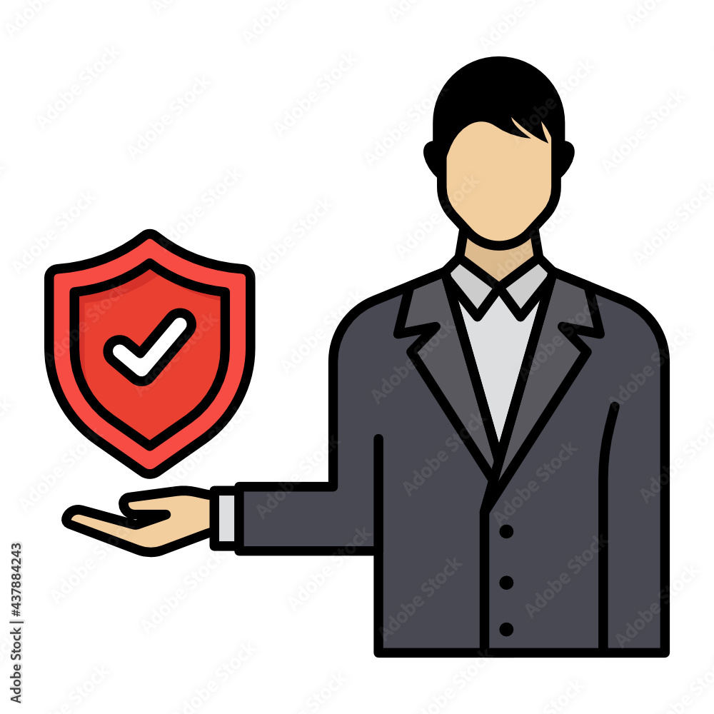 Public Adjuster Avatar Vector Color Icon Design, Financial loss ...