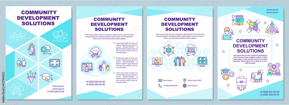 Community development solutions brochure template. Flyer, booklet ...