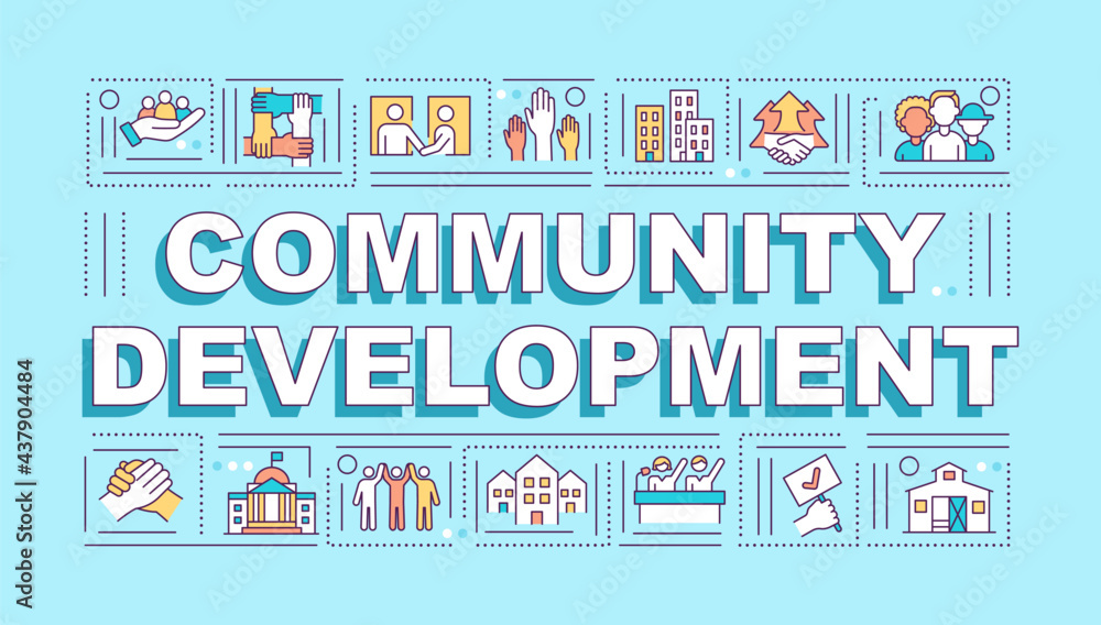 Vecteur Stock Community development word concepts banner. Society ...