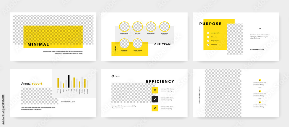 Minimal presentation design vector templates, multipurpose template for ...