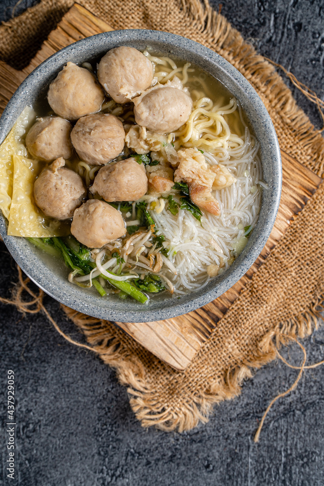 Bakso or baso is an Indonesian meatball, Its texture is similar to the ...