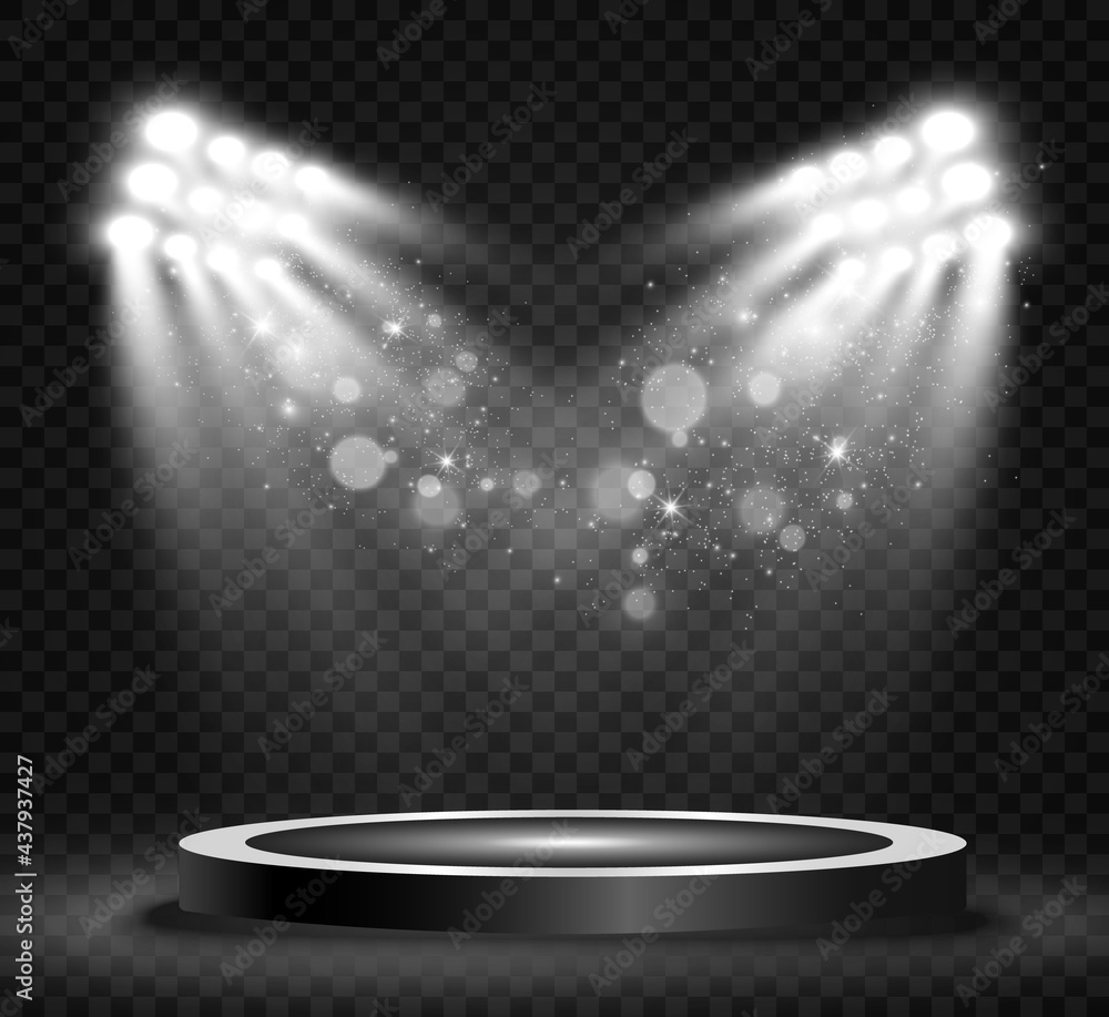 Winner background with signs of first, second and third place on a ...