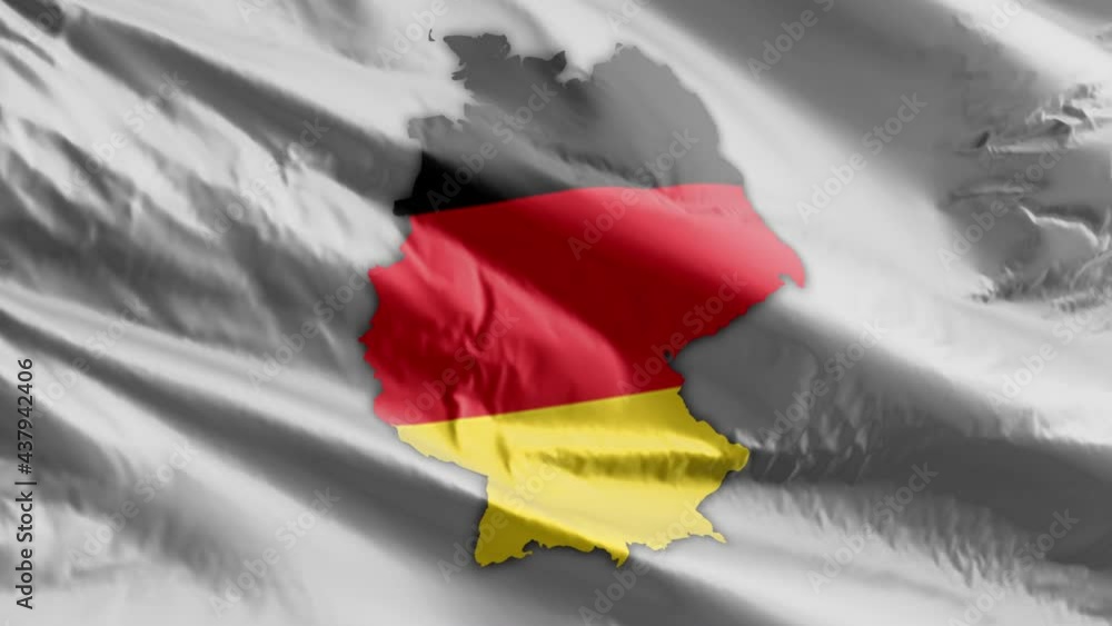 Germany On flag. Map Of Germany. German Flag. Animated 4k German Flag ...