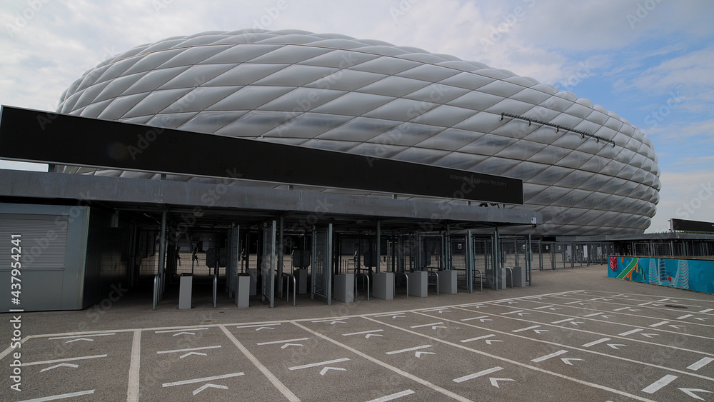 Famous Allianz Arena stadium in Munich - Home of famous soccer club FC ...