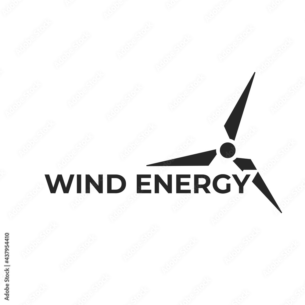 wind energy logo. eco friendly, sustainable and renewable energy symbol ...