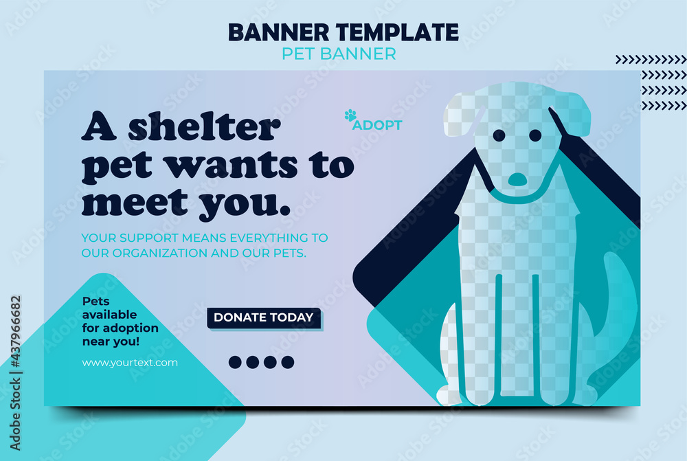 Pet store promotional social media post design template or editable web ...