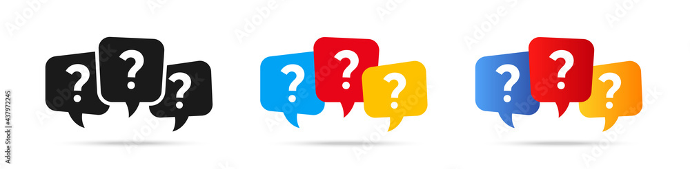 Message box with question mark icon Stock Vector | Adobe Stock