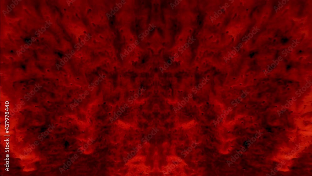 flowing gothic blood red background. Haunting with moving skulls and ...