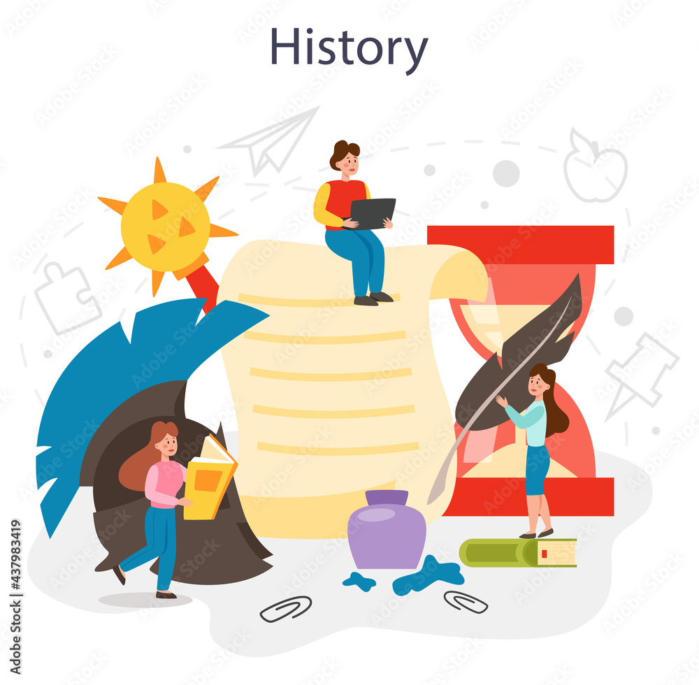 History concept. History school subject. Idea of science and education ...