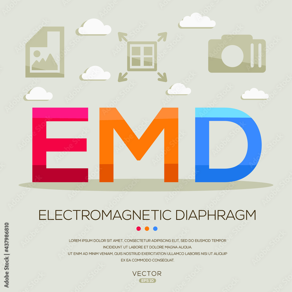 EMD mean (Electromagnetic diaphragm) photography abbreviations ,letters ...