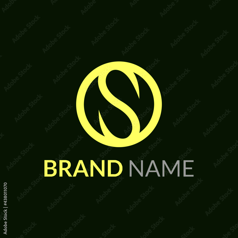 Simple letter S and circle logo design Stock Vector | Adobe Stock