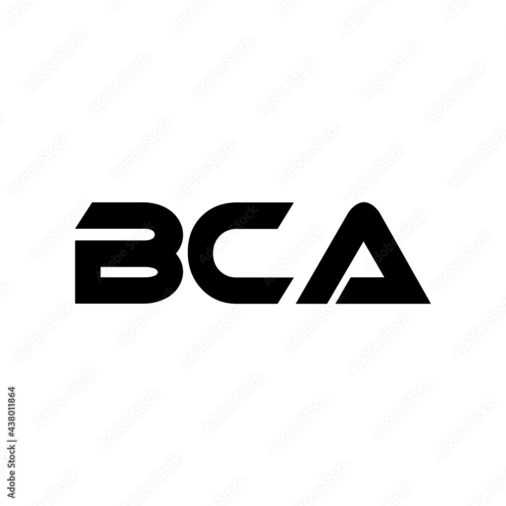 BCA letter logo design with white background in illustrator, vector ...