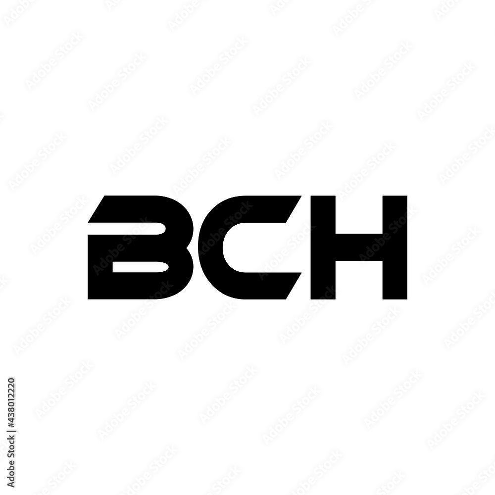 BCH letter logo design with white background in illustrator, vector ...