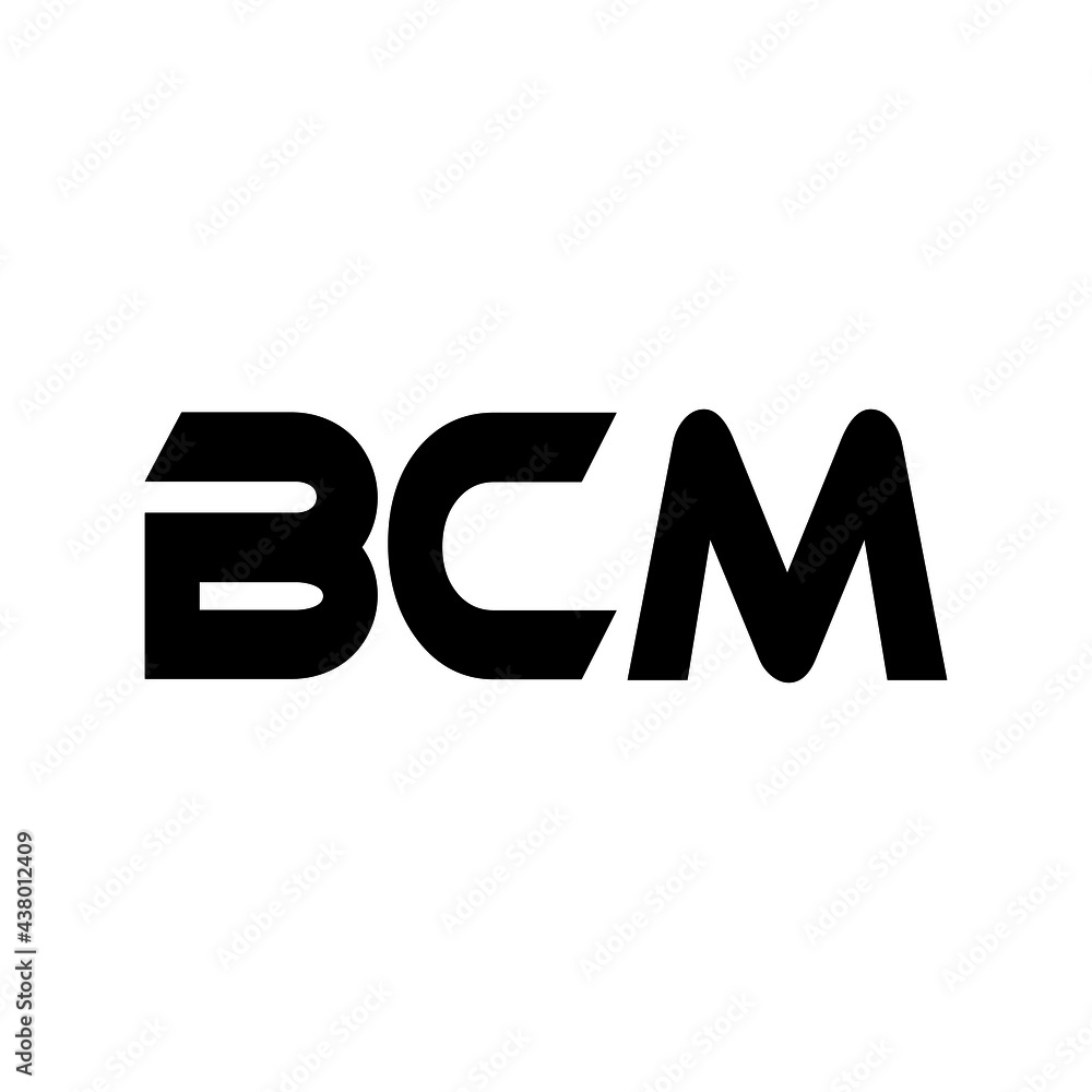 BCM letter logo design with white background in illustrator, vector ...