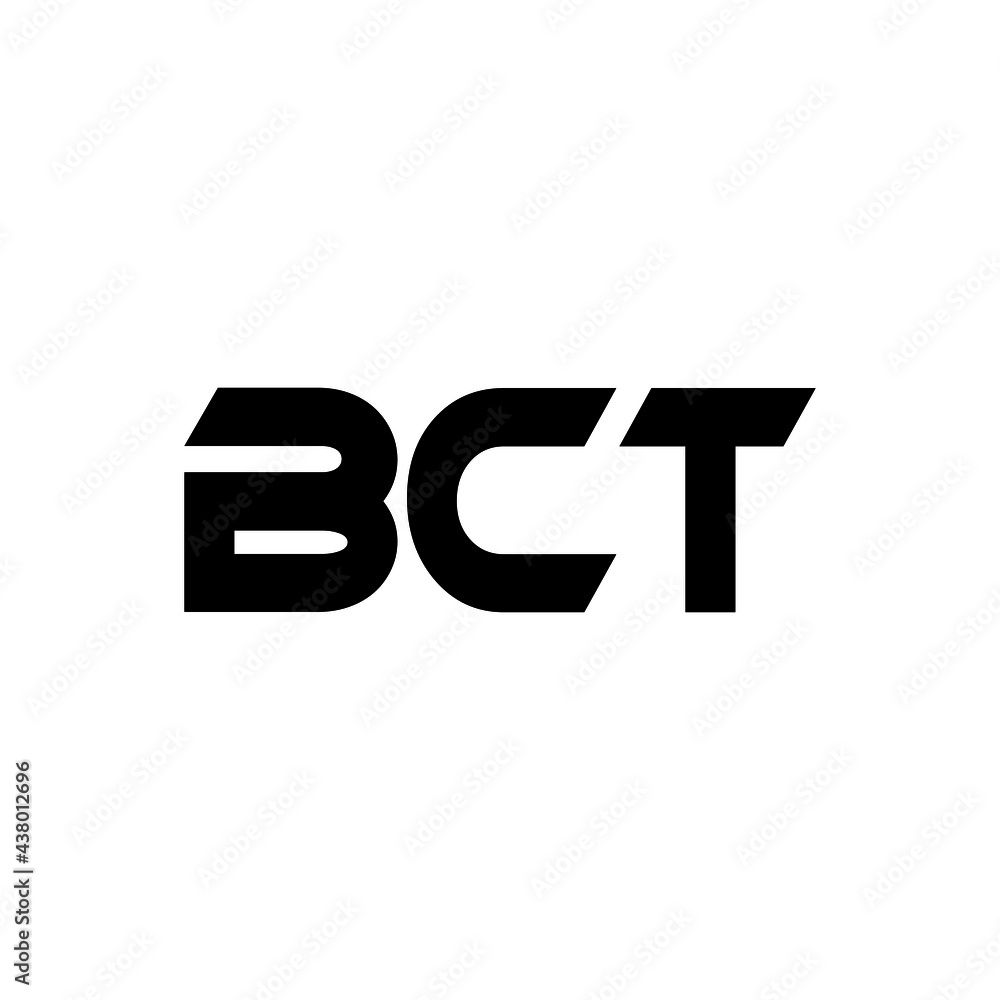 BCT letter logo design with white background in illustrator, vector ...