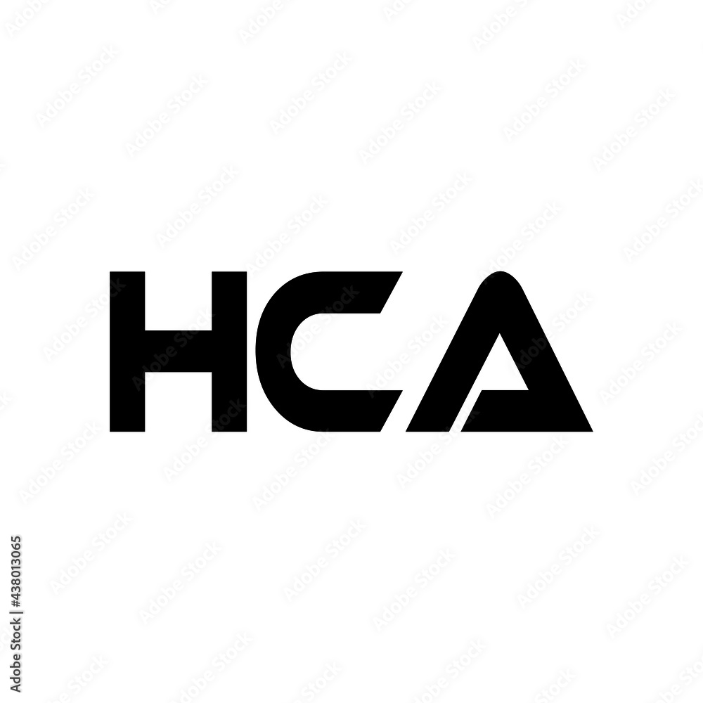 HCA letter logo design with white background in illustrator, vector ...