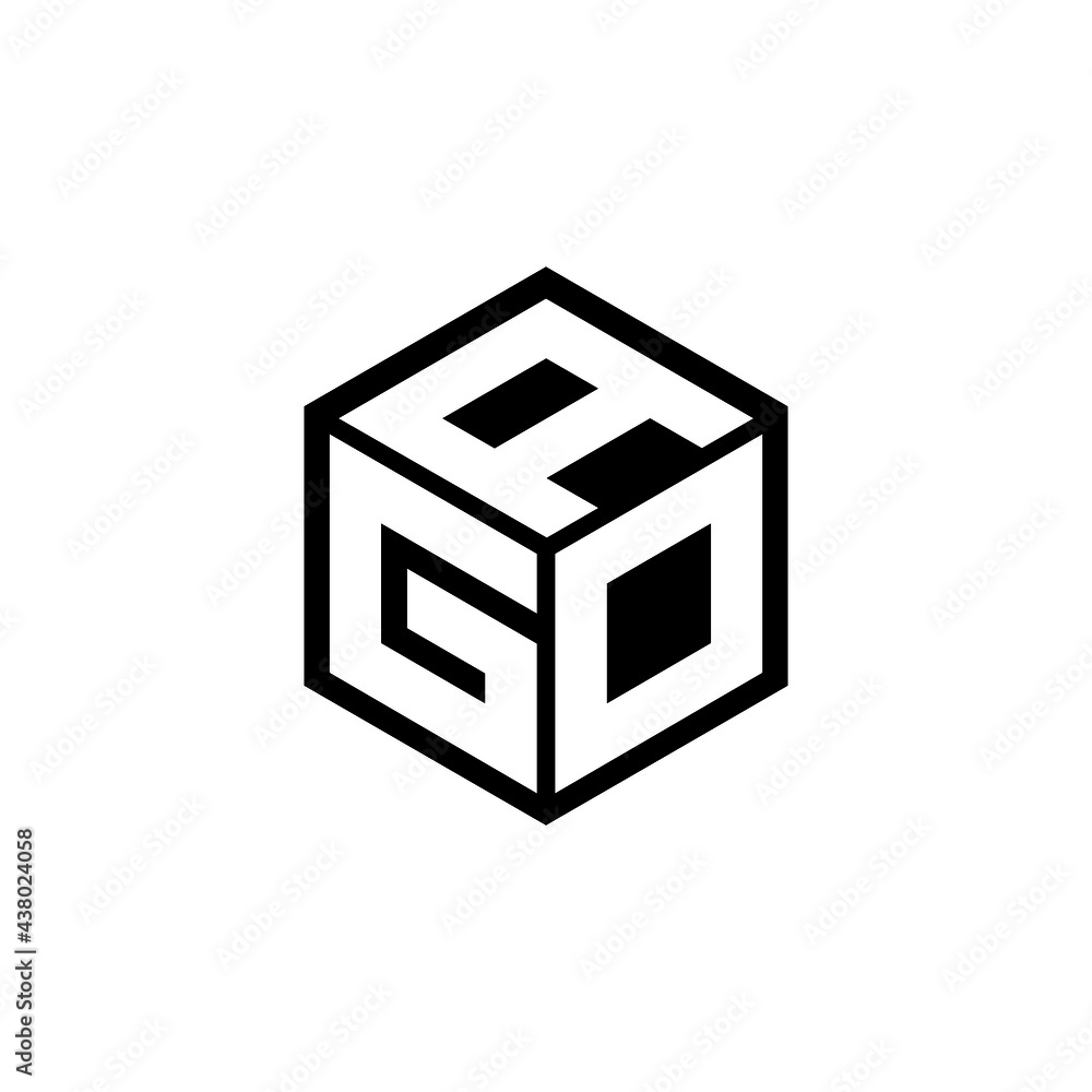 GDA letter logo design with white background in illustrator, vector ...