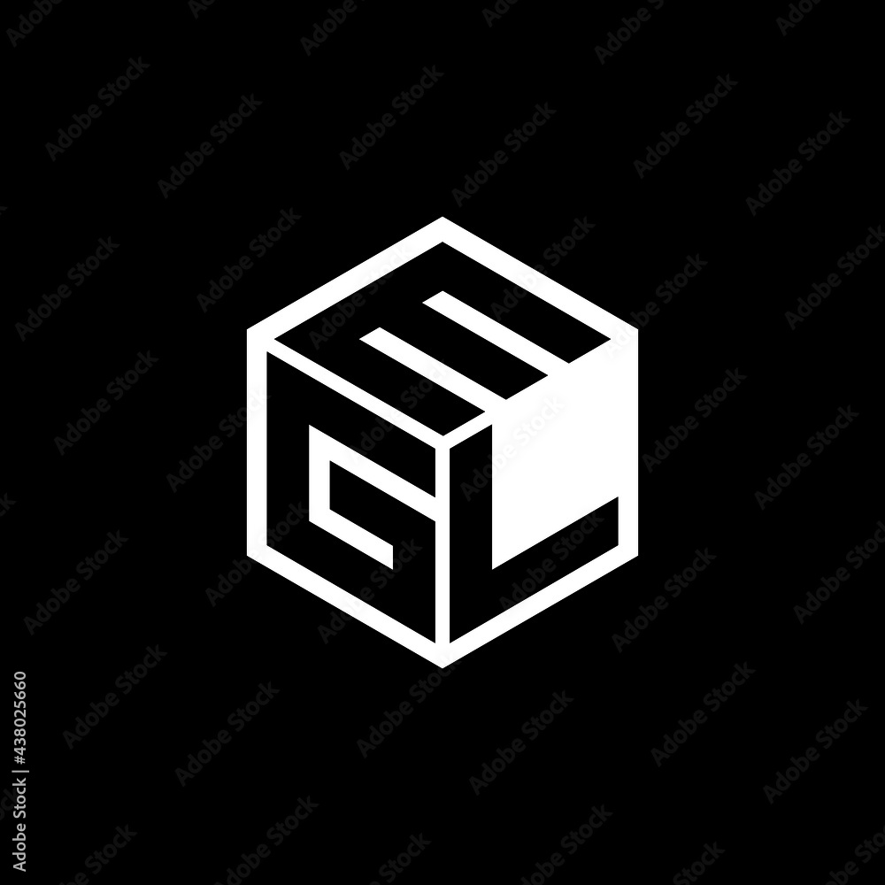 GLM letter logo design with black background in illustrator, vector ...