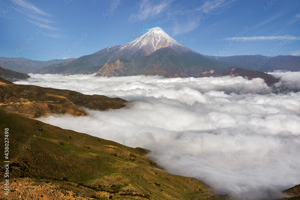 Mount Damavand, a potentially active volcano, is a stratovolcano which ...