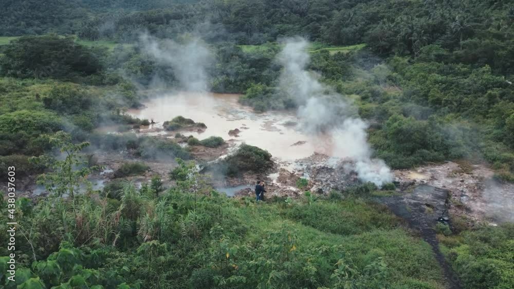 Lovely couple enjoying nature. Nag Aso Boiling Lake, Manito Albay ...