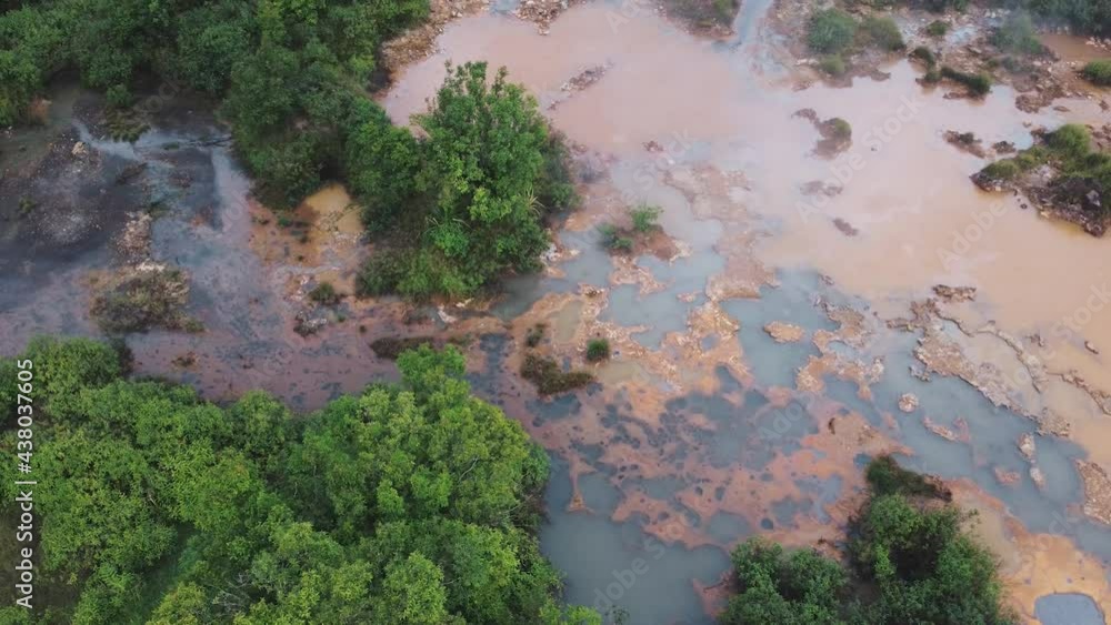 Steam rising over the boiling lake, Nag Aso, Manito Albay, Philippines ...