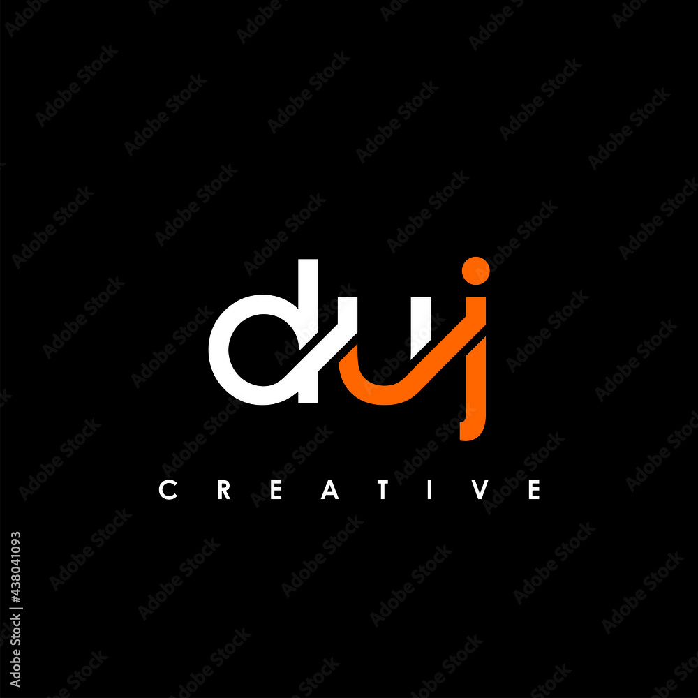 DUJ Letter Initial Logo Design Template Vector Illustration Stock ...
