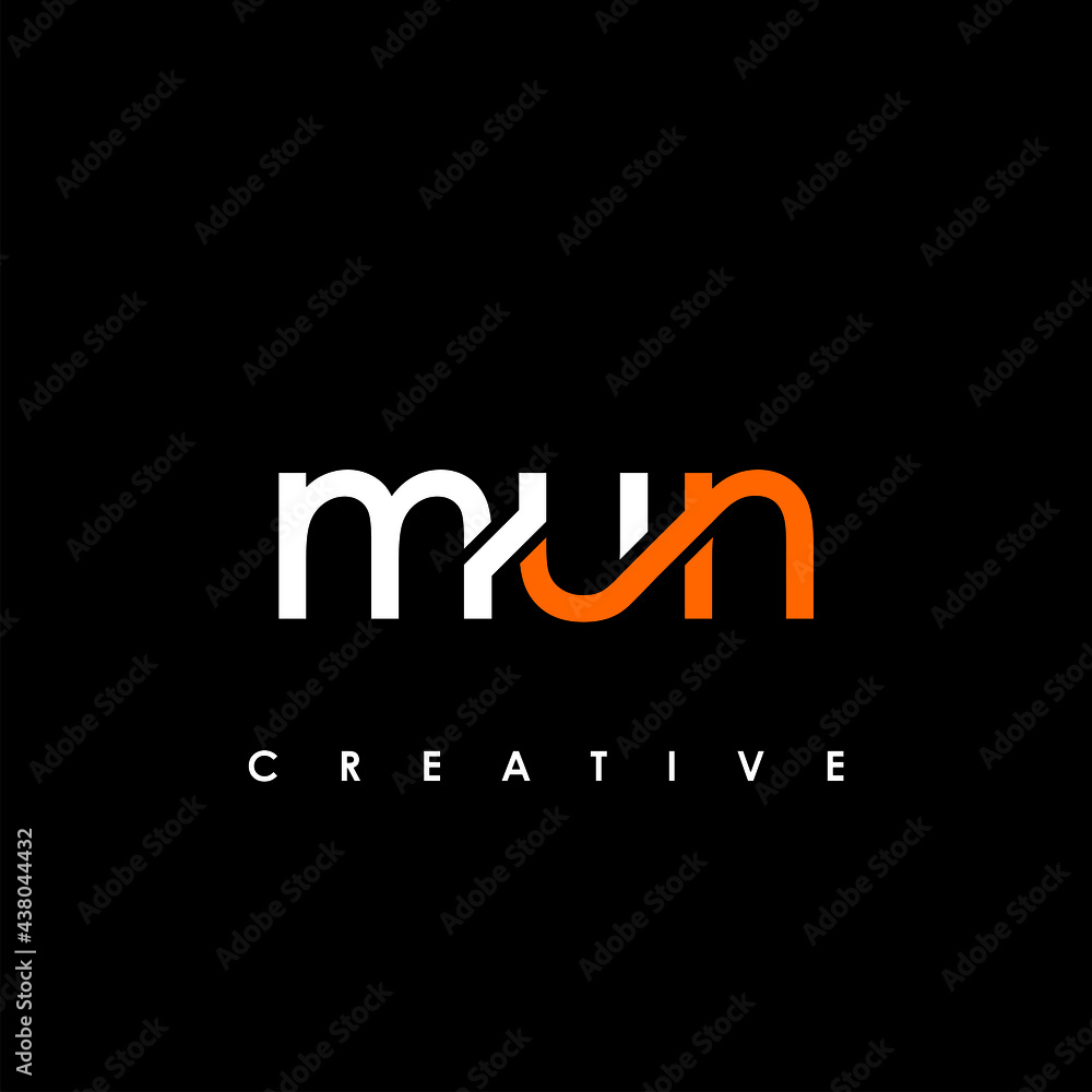 MUN Letter Initial Logo Design Template Vector Illustration Stock ...