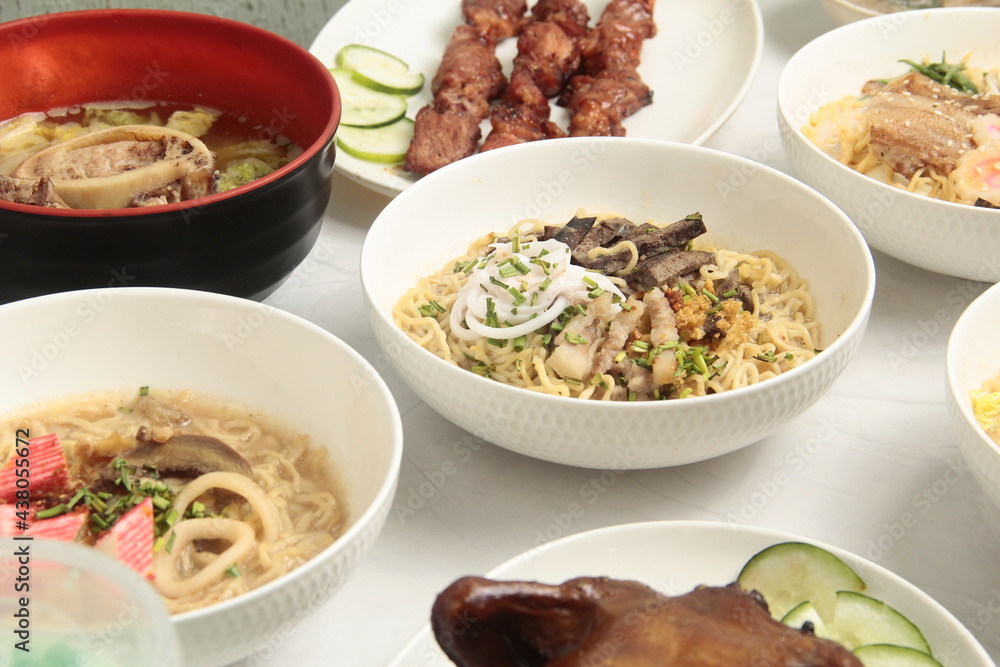 Freshly cooked Filipino dish called Batchoy Stock Photo | Adobe Stock