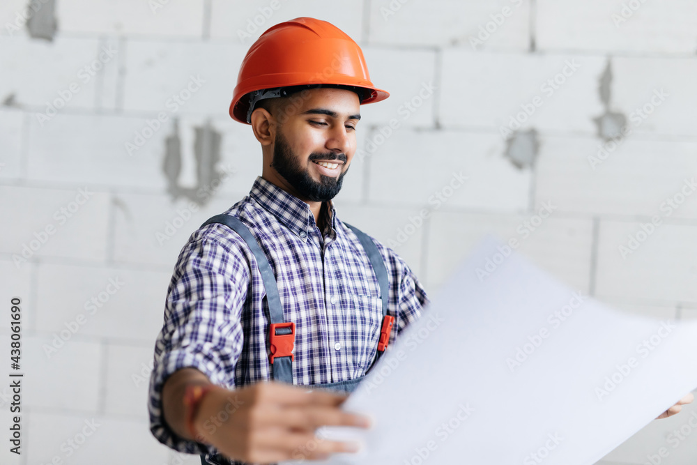 repair, construction and building concept - happy smiling male worker ...
