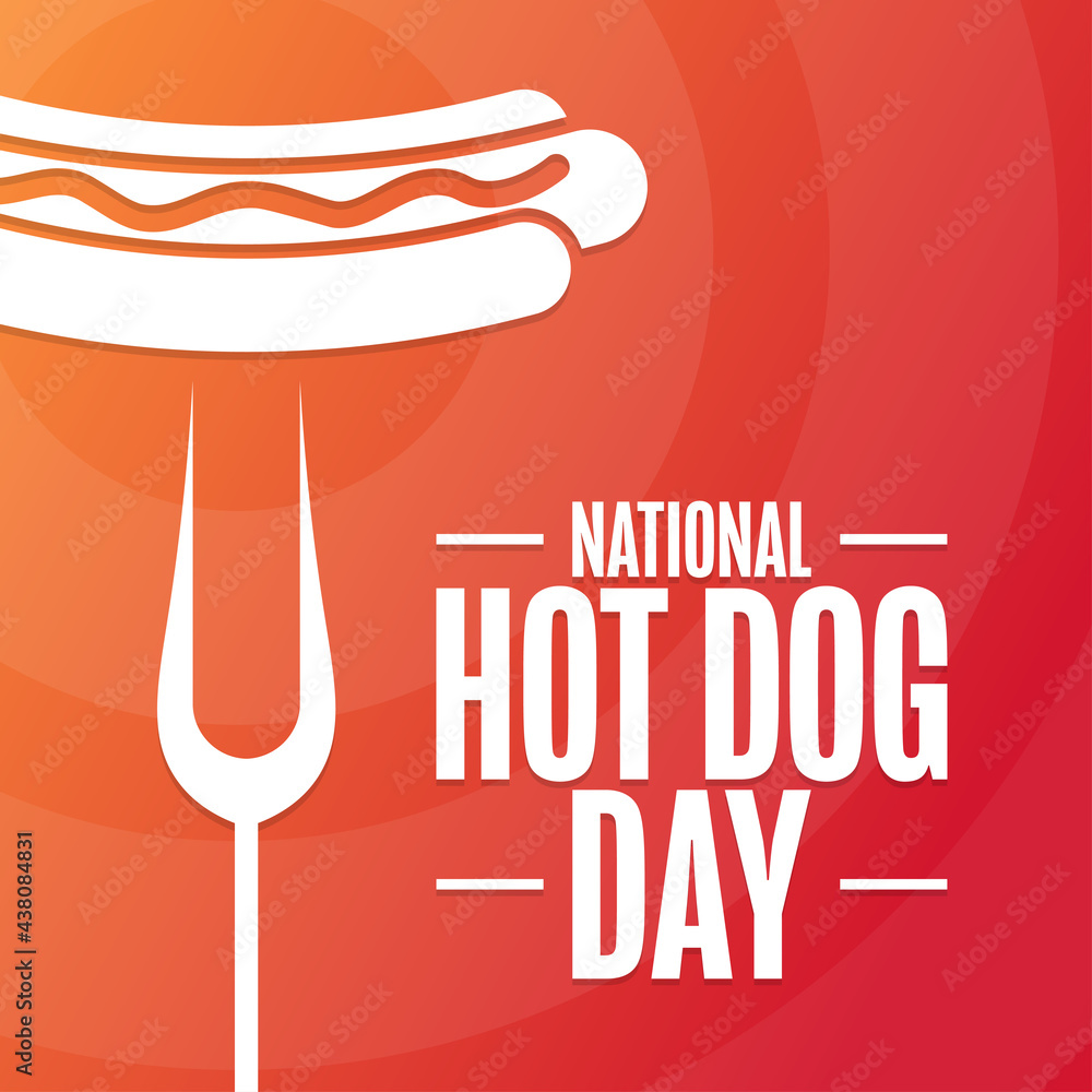 National Hot Dog Day. Holiday concept. Template for background, banner ...