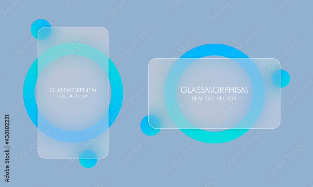 Glassmorphism style. Blank sale banner. Realistic glass morphism effect ...