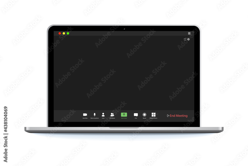 Video conference user interface, great design for any purposes. Online ...