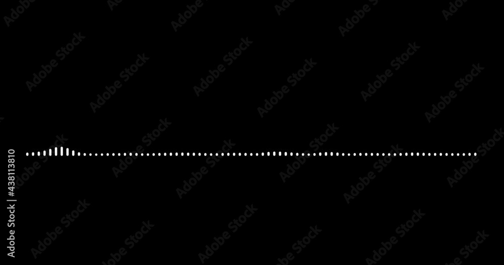 4K stock video. Animated white audio bar spectrum Isolated on ...